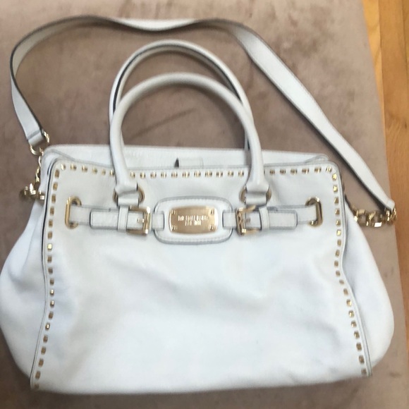 Bags | White Leather Michael Kors Purse | Poshmark
